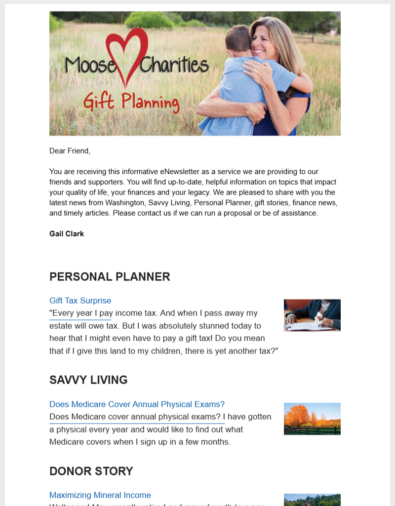 Gifts of Cash - Moose Charities, Inc.